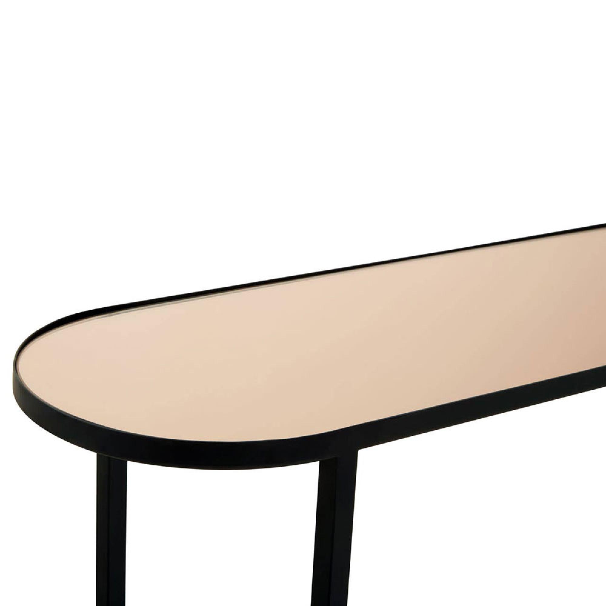 Cercle Smoked Mirrored 2 Tier Oval Console Table | Choice Furniture Superstore UK