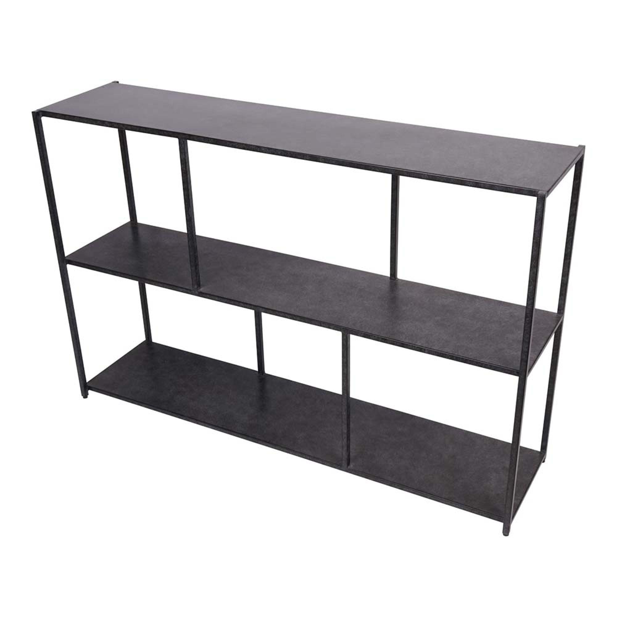 Libra Brooks Mottled Black Console Table | Choice Furniture Superstore UK