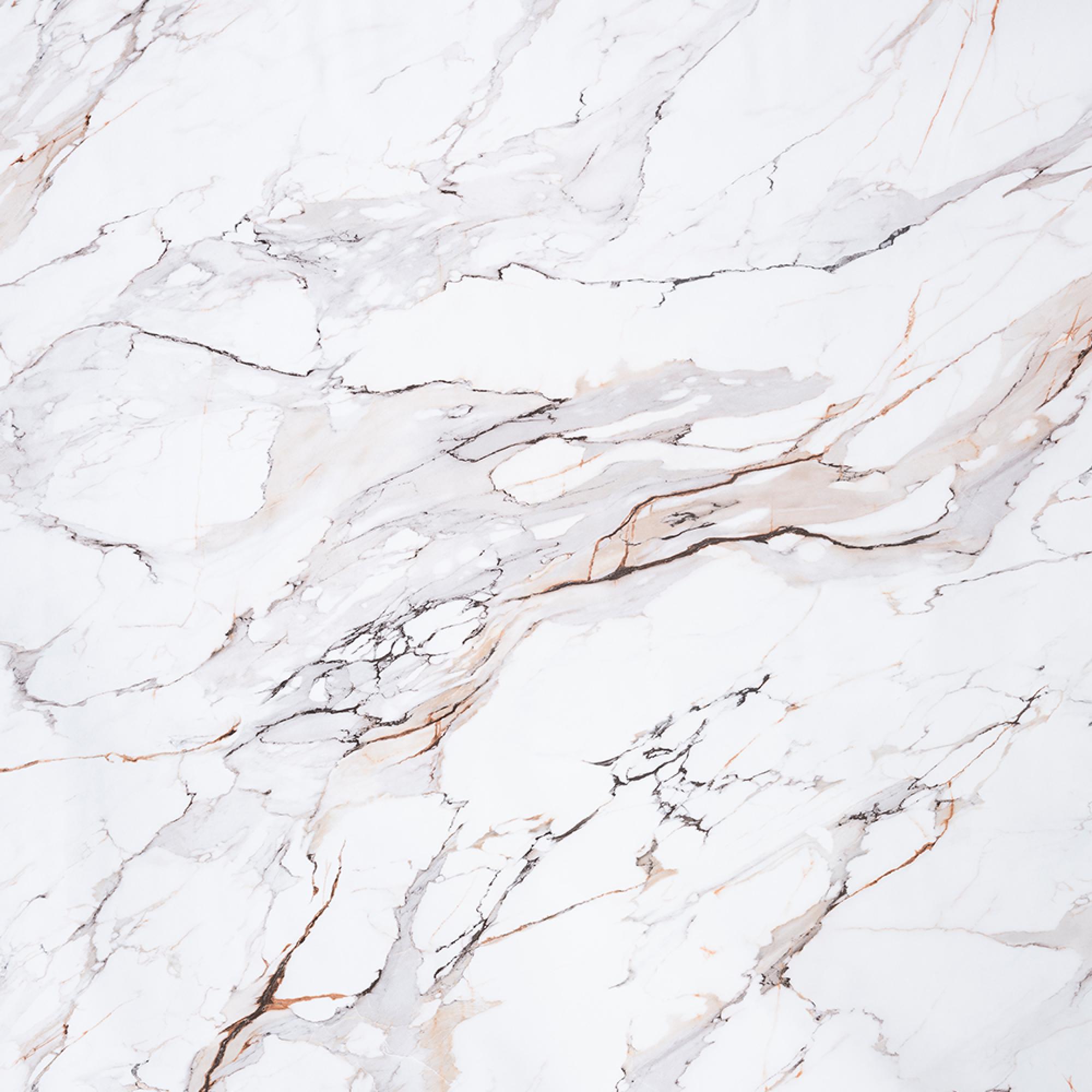 Lorea White Marble Square Side Table with Black Base | CFS UK