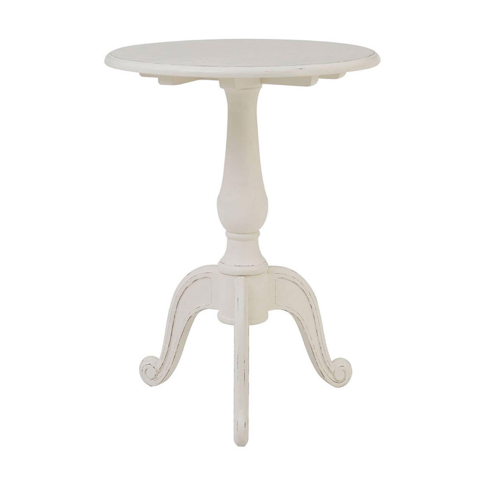 Loire White Round Side Table | Choice Furniture Superstore UK