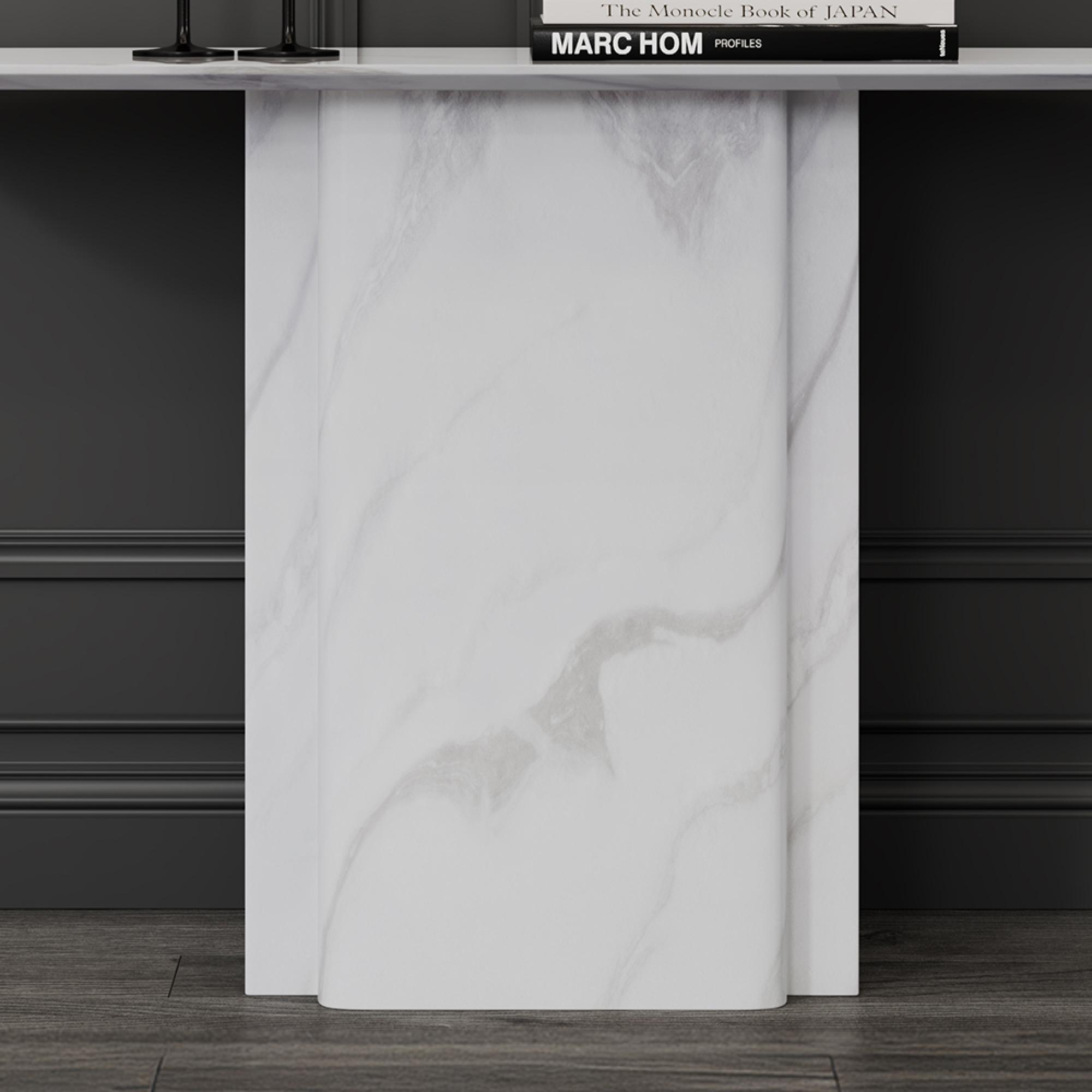 Antonio White Marble Console Table | Choice Furniture Superstore UK