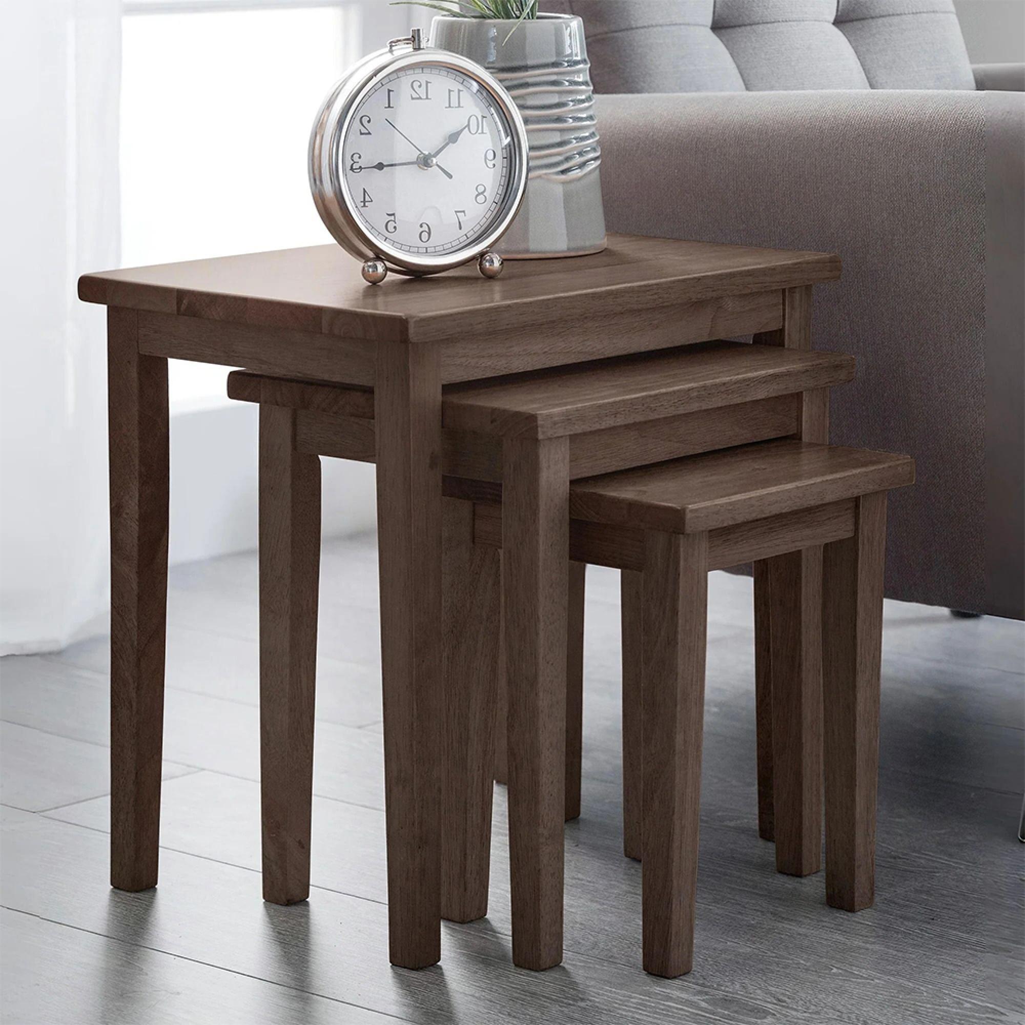 Cleo Walnut Nest of 3 Tables | Choice Furniture Superstore UK