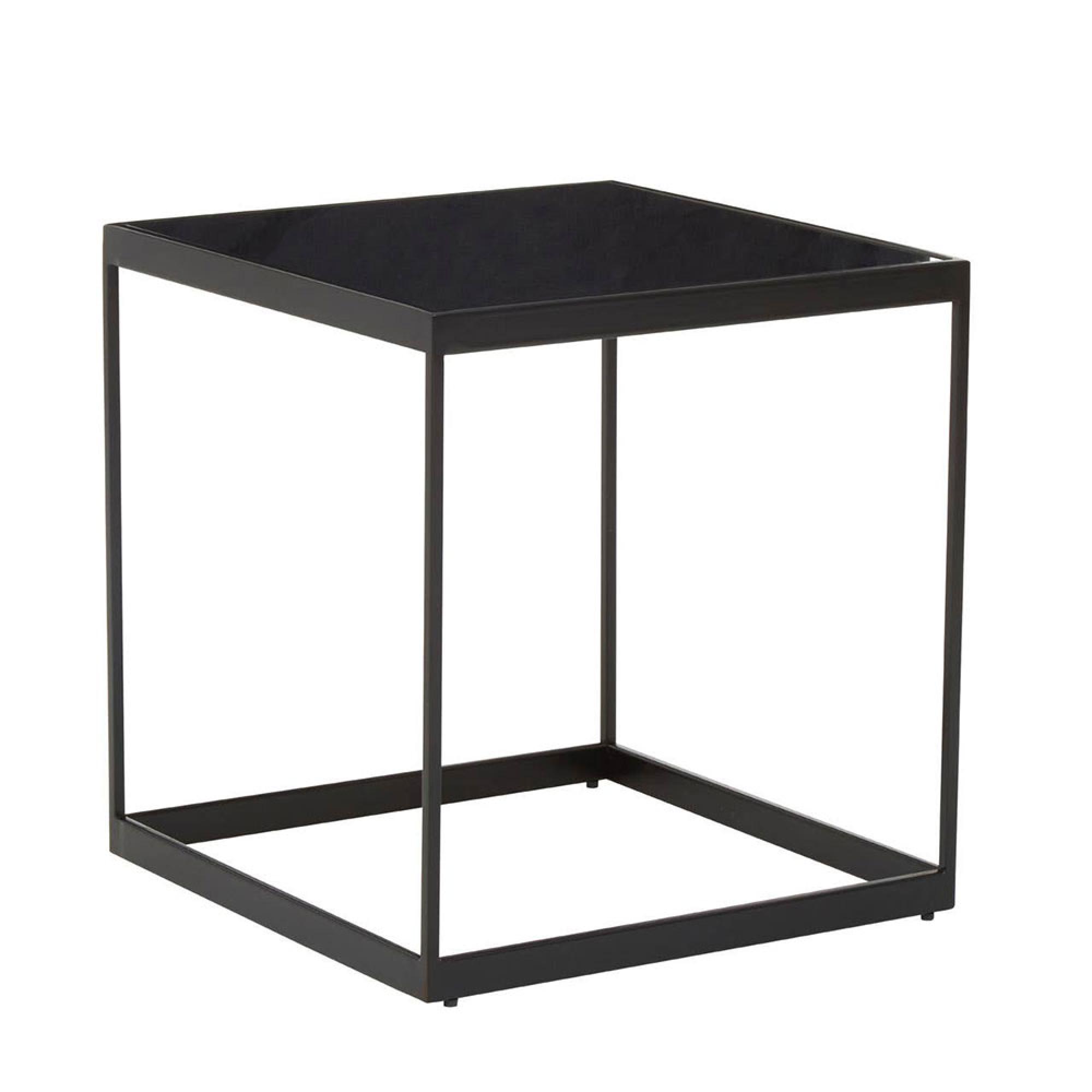 Genoa Black Square Side Table | Choice Furniture Superstore UK