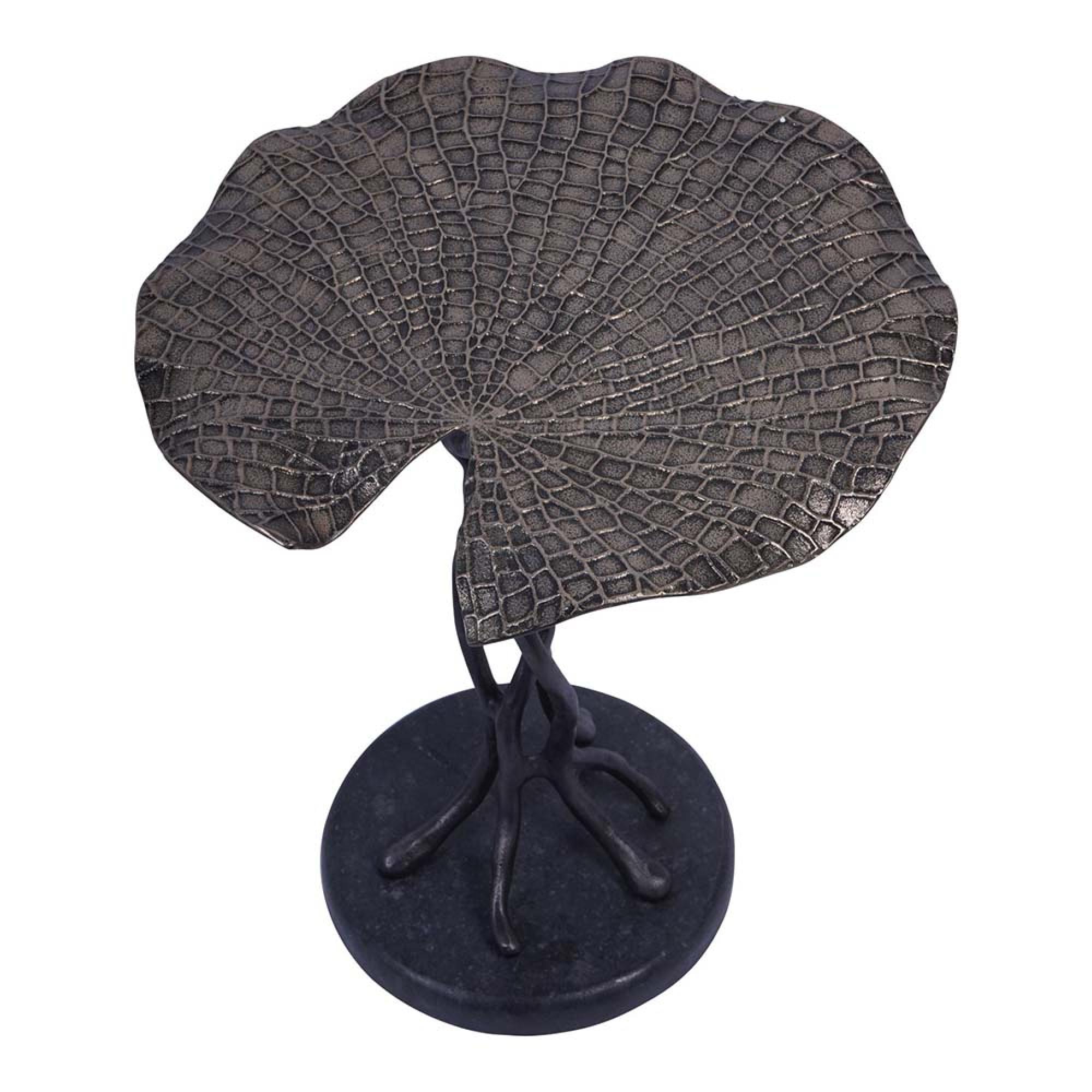 Libra Lily Pad Antique Brass Leaf Side Table | Choice Furniture ...