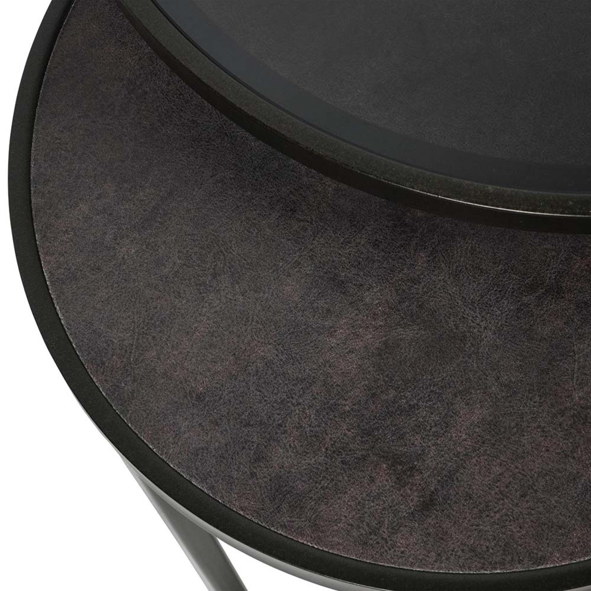 Libra Turner Slate Effect Round Nest of 2 Tables | Choice Furniture ...