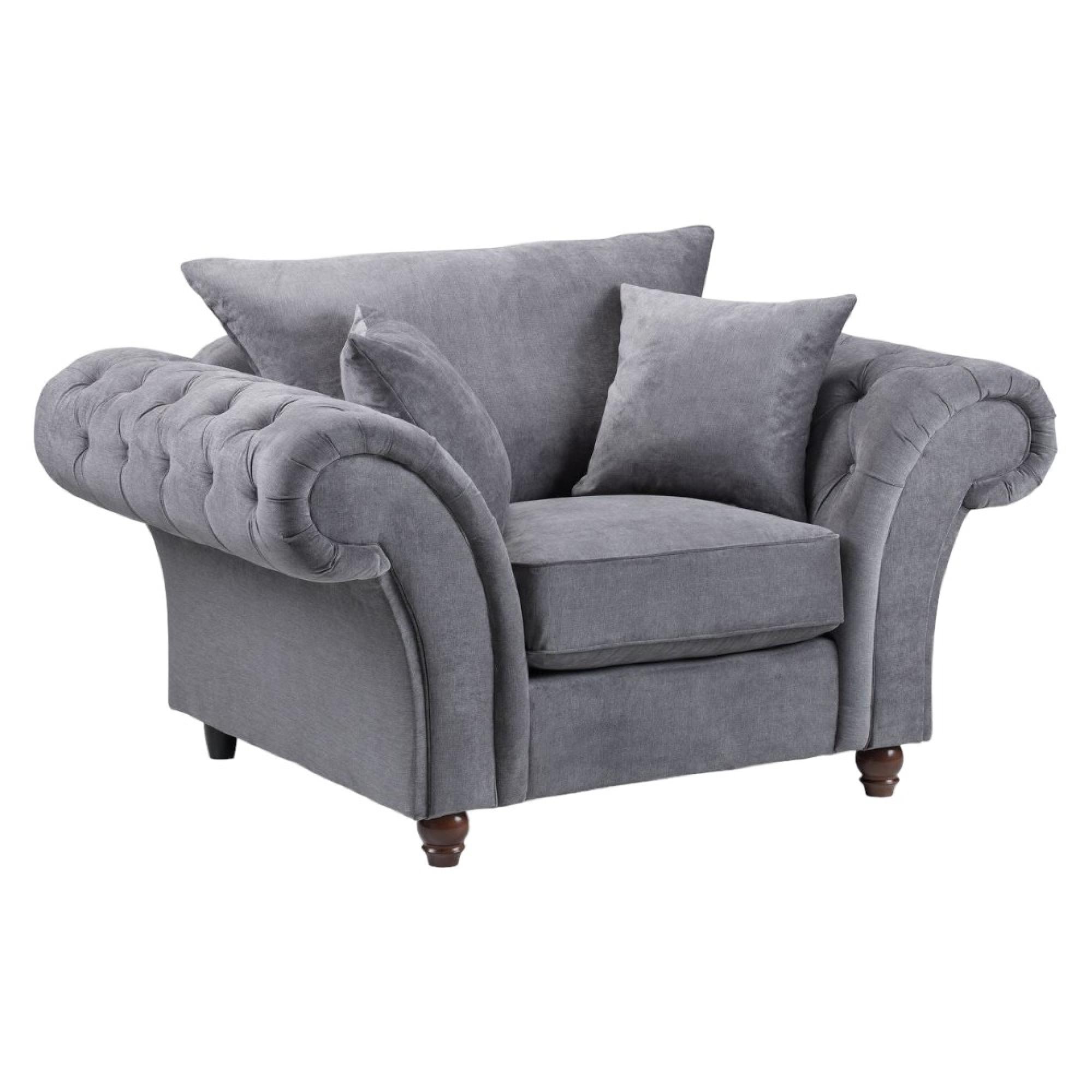 Windsor Fullback Grey Armchair | Choice Furniture Superstore UK