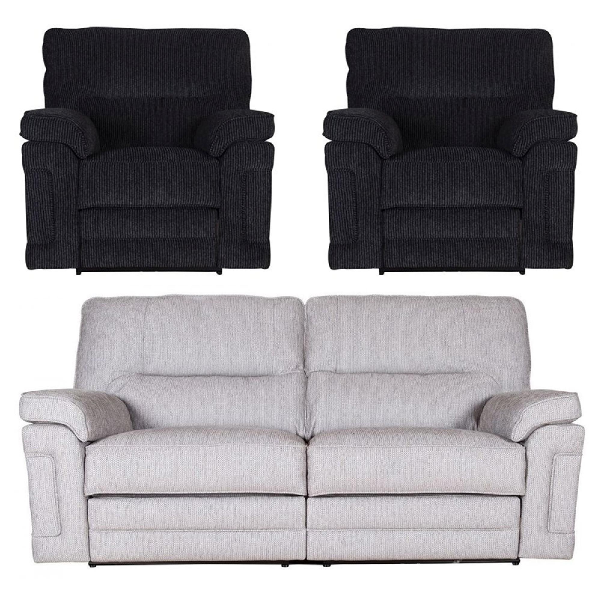 Buoyant Plaza Fabric 3+1+1 Seater Recliner Sofa Set - Variation ...