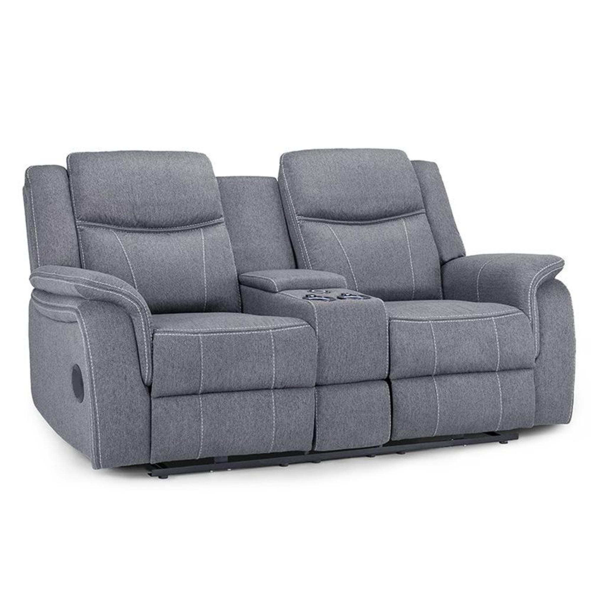Galaxy Tech Grey Fabric 2 Seater Sofa | Choice Furniture Superstore UK