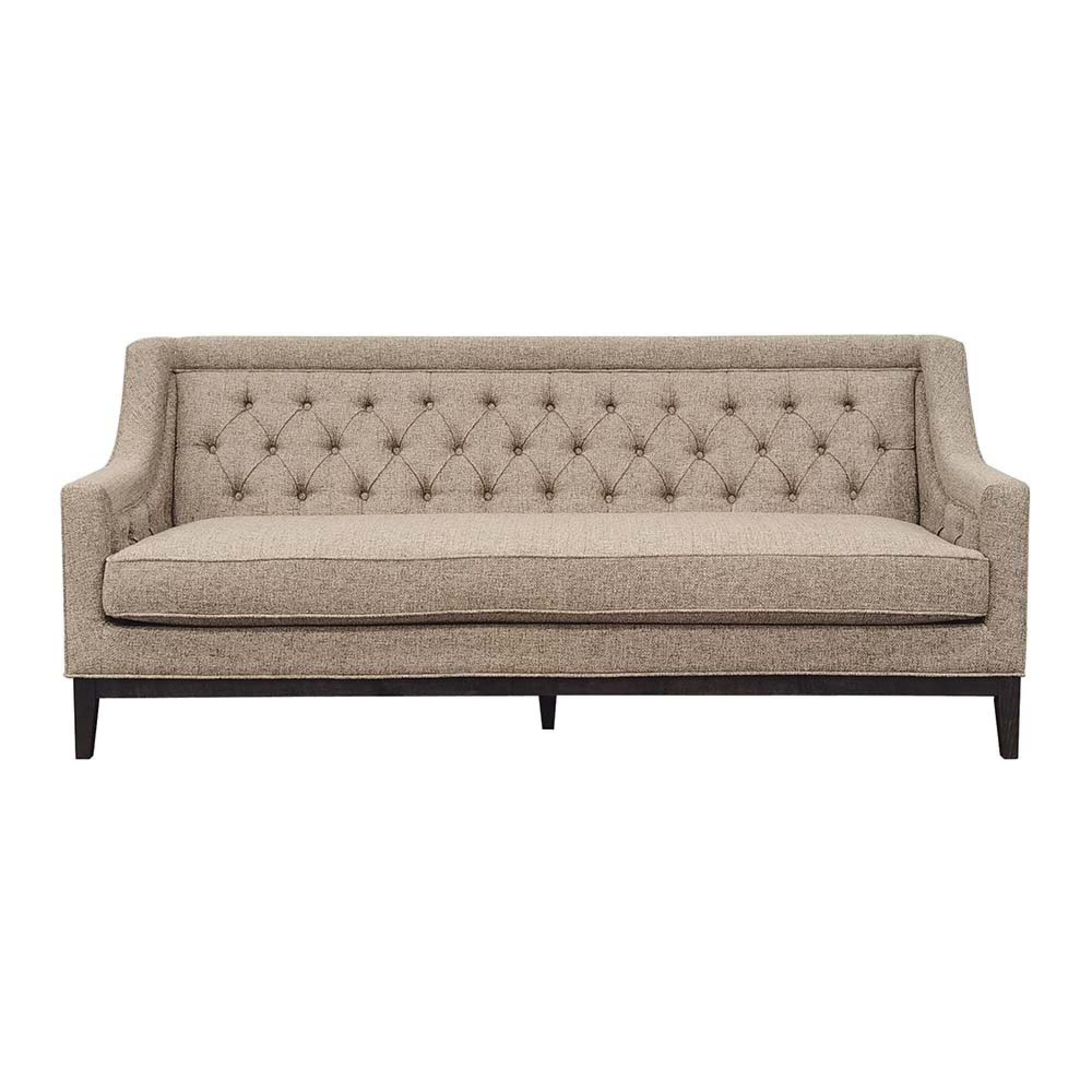 Libra Theodore Dark Taupe Buttoned 3 Seater Sofa | Choice Furniture ...