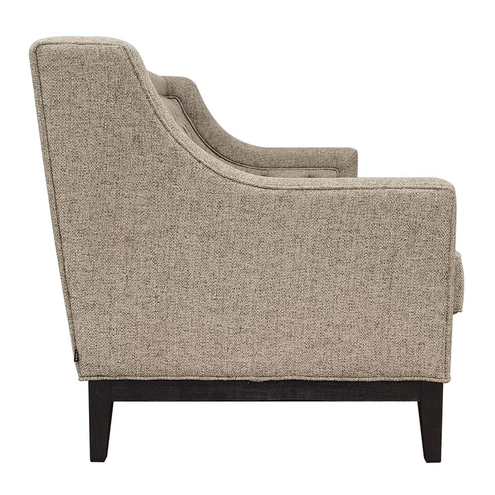 Libra Theodore Dark Taupe Buttoned 3 Seater Sofa | Choice Furniture ...