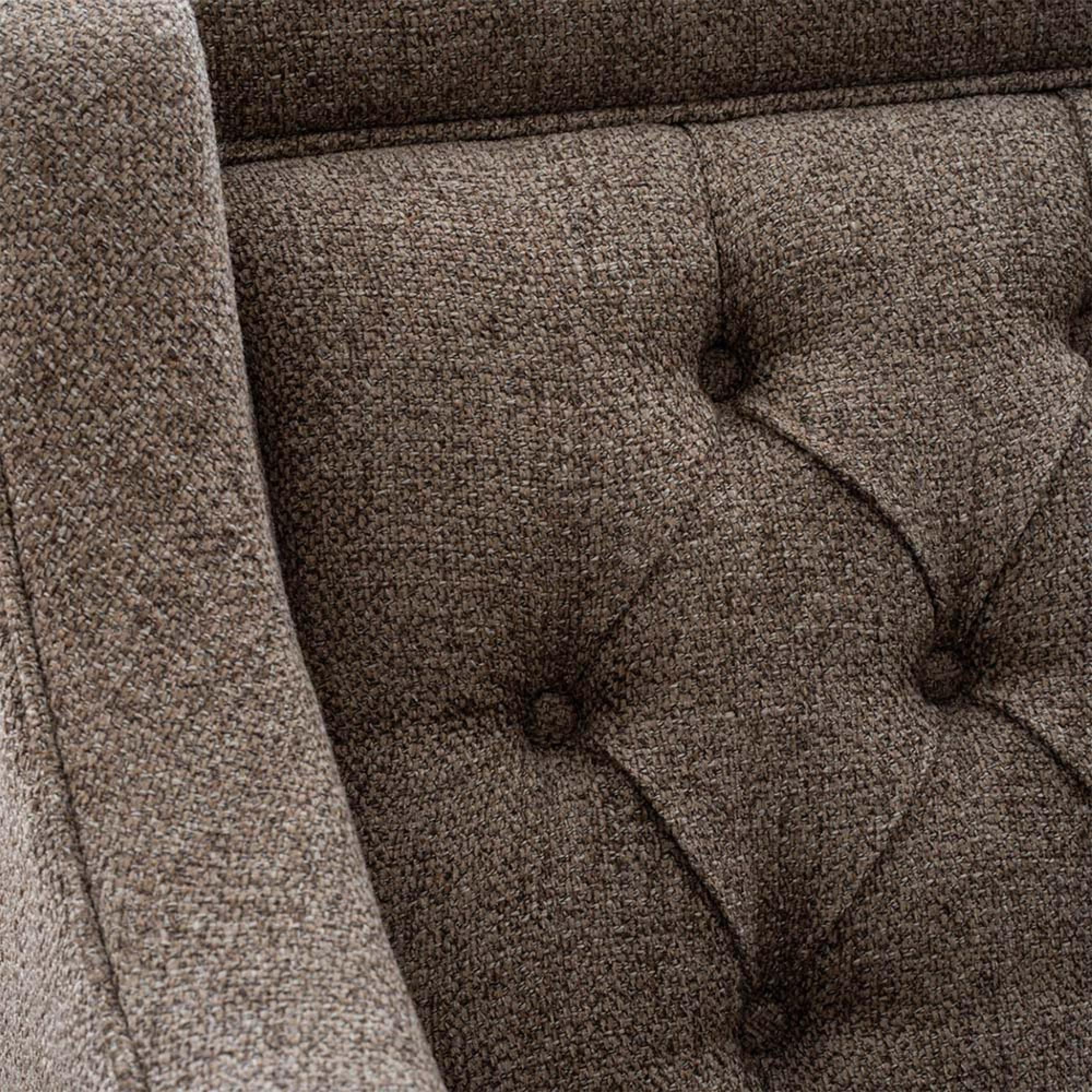 Libra Theodore Dark Taupe Buttoned 3 Seater Sofa | Choice Furniture ...