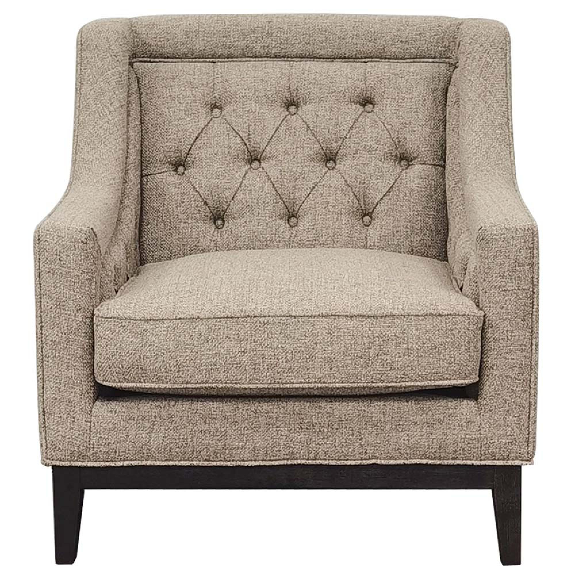 Libra Theodore Dark Taupe Buttoned Armchair | Choice Furniture ...