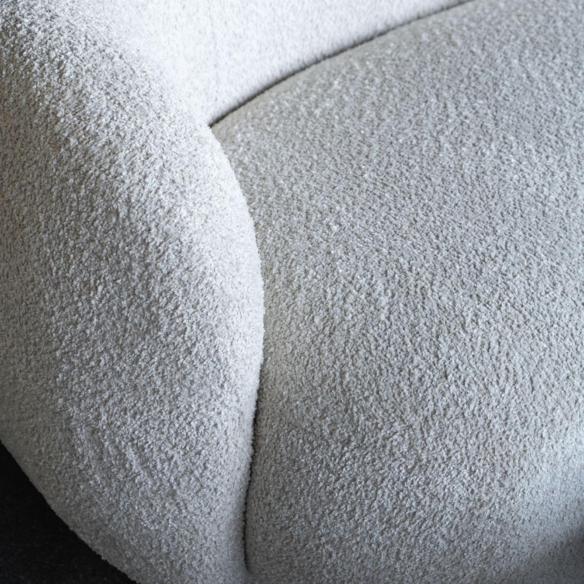 Libra Waverley Cream Boucle Fabric Curved 2 Seater Sofa | CFS UK