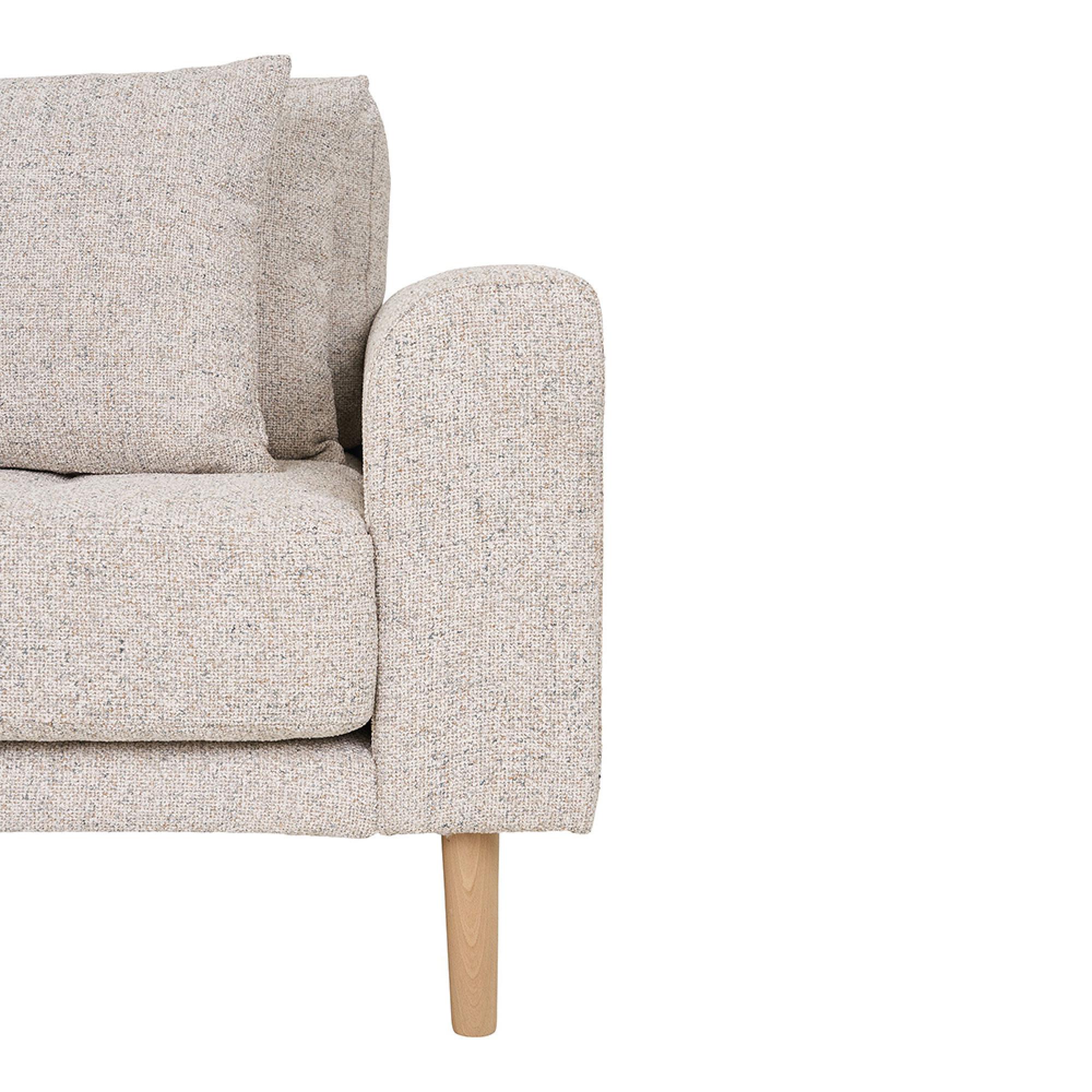 Lido Beige Fabric Lounge Sofa - LHF | Choice Furniture Superstore UK