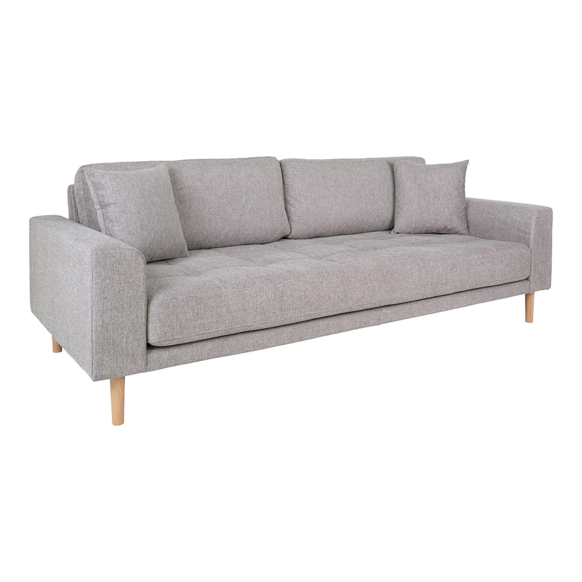 Lido Light Grey Fabric 3 Seater Sofa | Choice Furniture Superstore UK