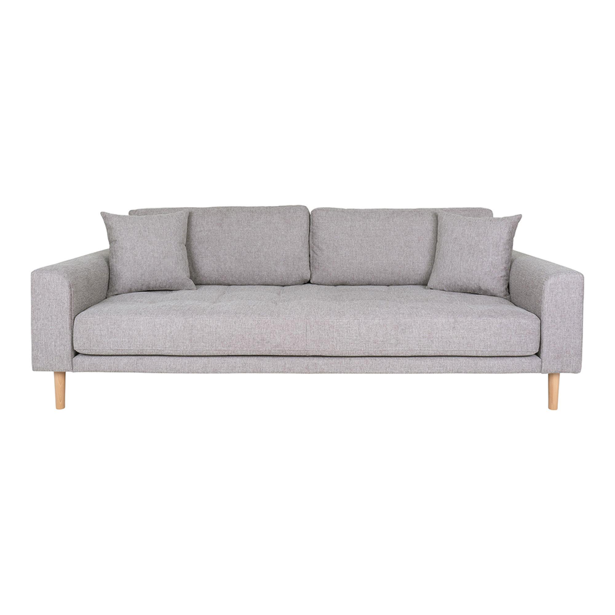 Lido Light Grey Fabric 3 Seater Sofa | Choice Furniture Superstore UK