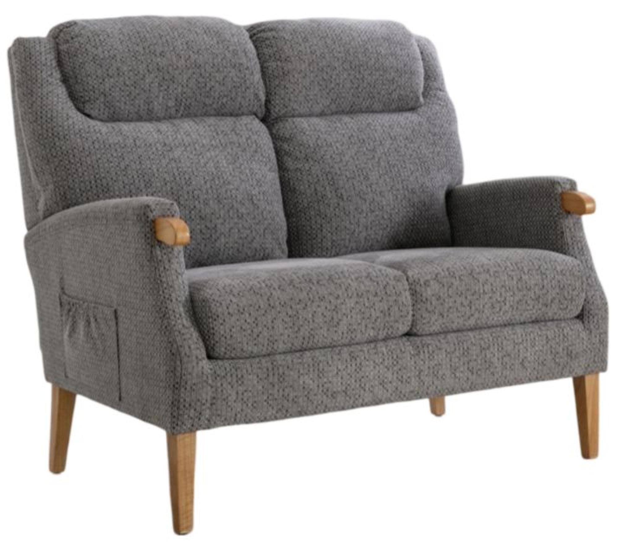 Lisbon Steel Blue Fabric Fireside Armchair | Choice Furniture Superstore UK