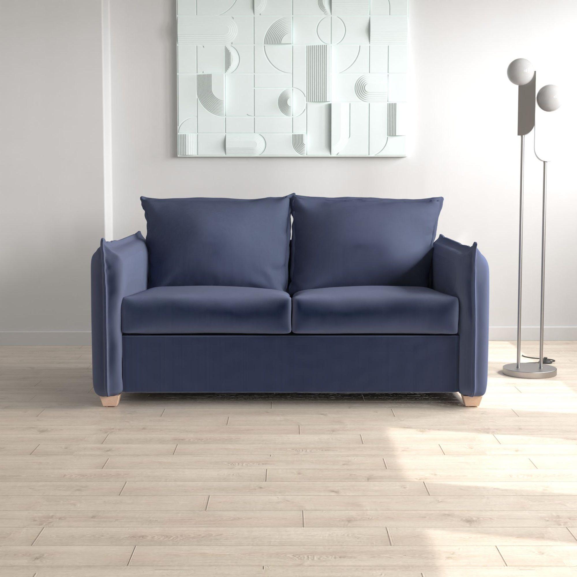 Oliver Sunningdale Midnight Blue Fabric 2 Seater Sofa Bed | CFS UK