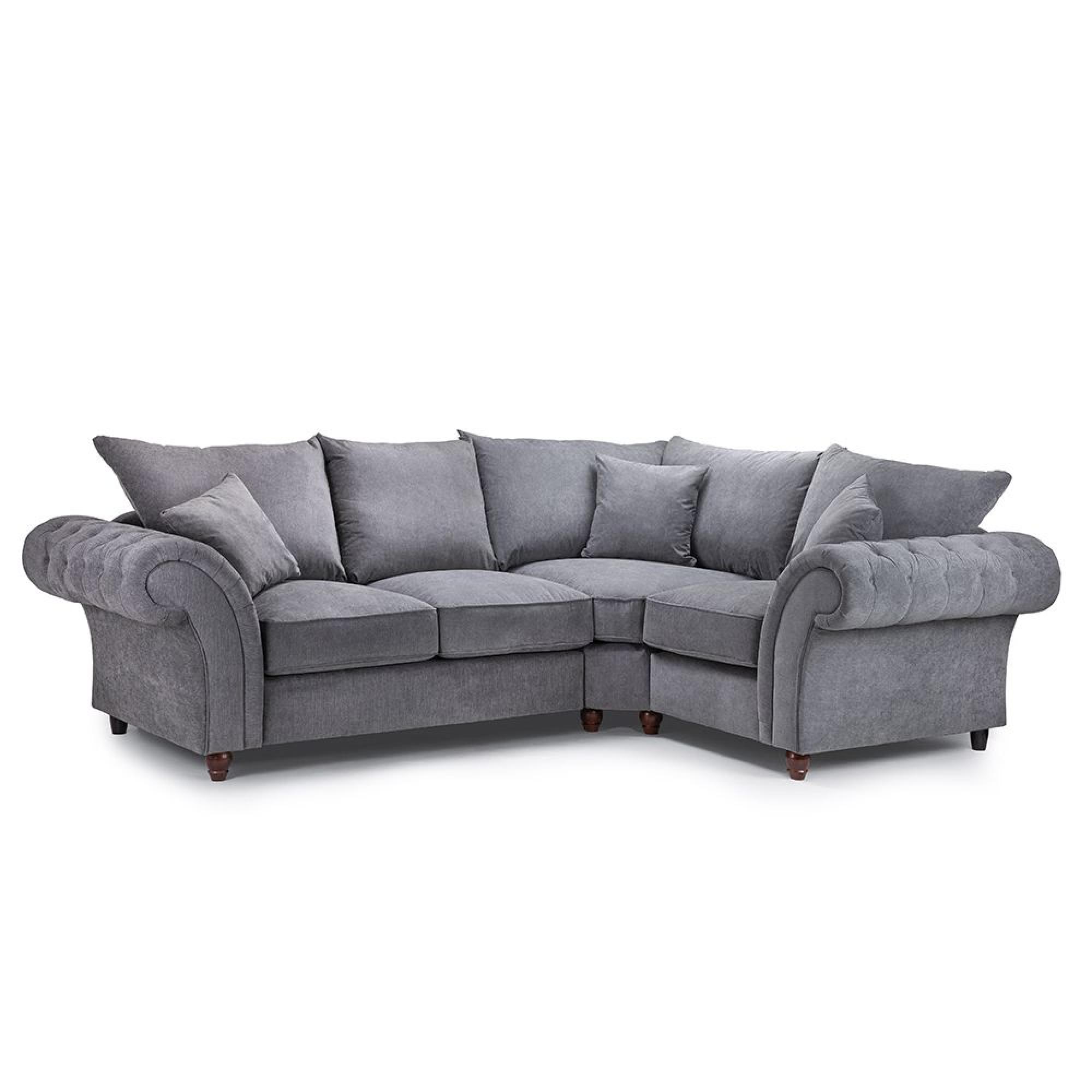 Windsor Grey Fabric Fullback Corner Sofa - RHF | Choice Furniture ...