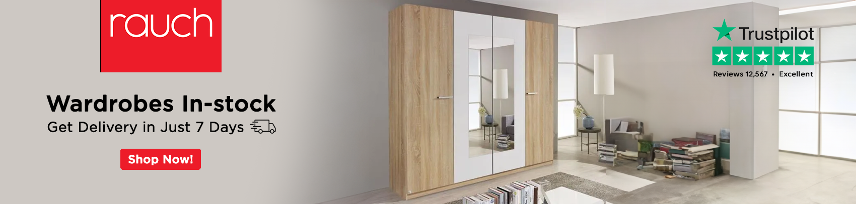 Rauch In Stock Wardrobes Online at CFS UK | Free UK Delivery