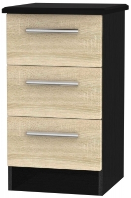 Knightsbridge Cashmere Matt and White 3 Door Triple Wardrobe - 1 Mirror ...