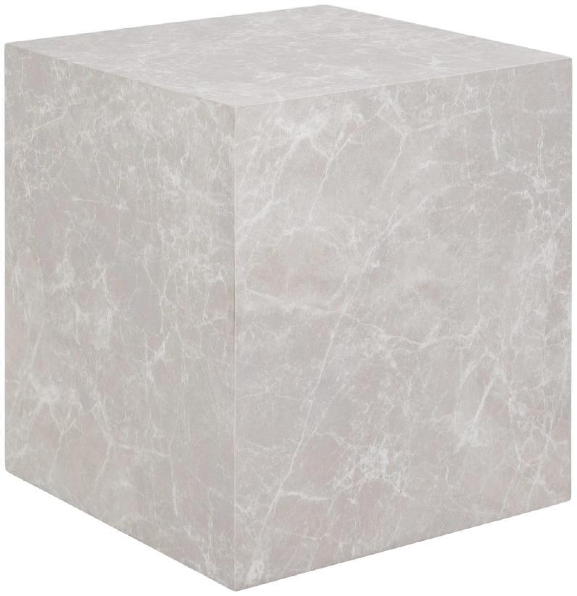 Prague Marble Effect Square Side Table - CFS UK