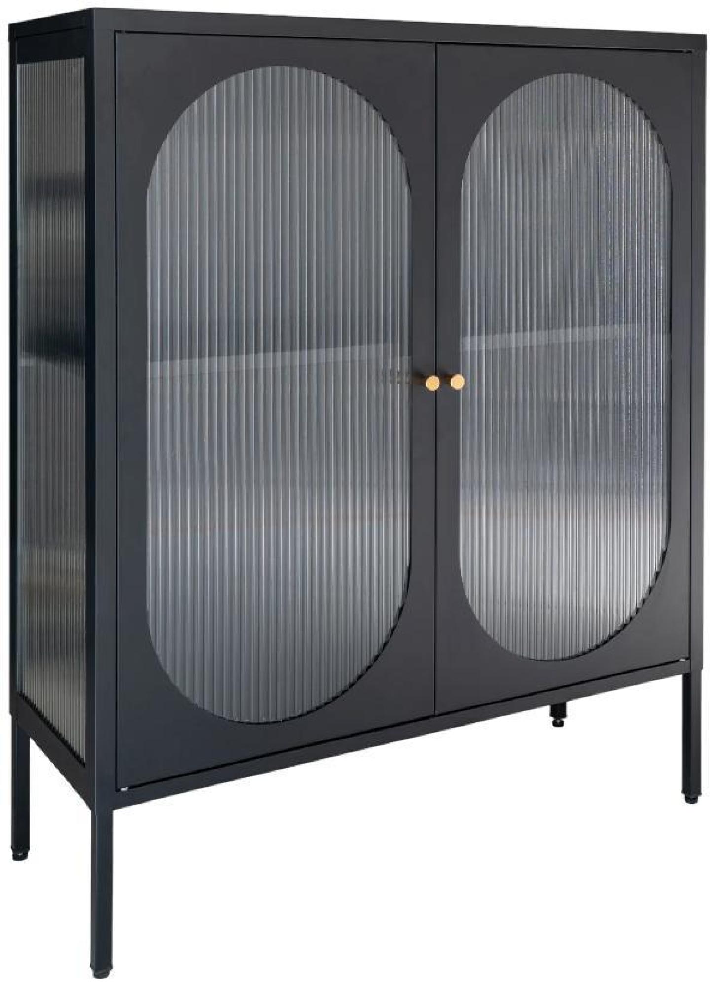 Adelaide Black Metal Display Cabinet - CFS UK