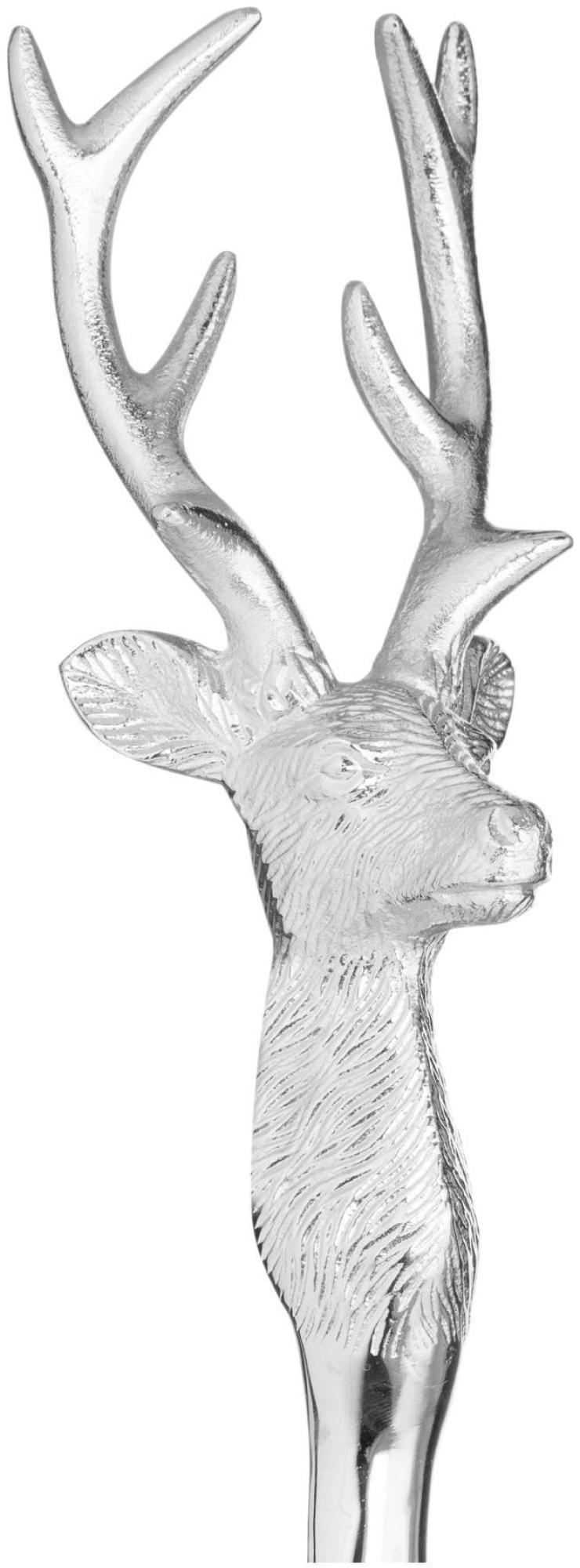 Silver Metal Nickel Stag Head Detail Shoe Horn - CFS UK