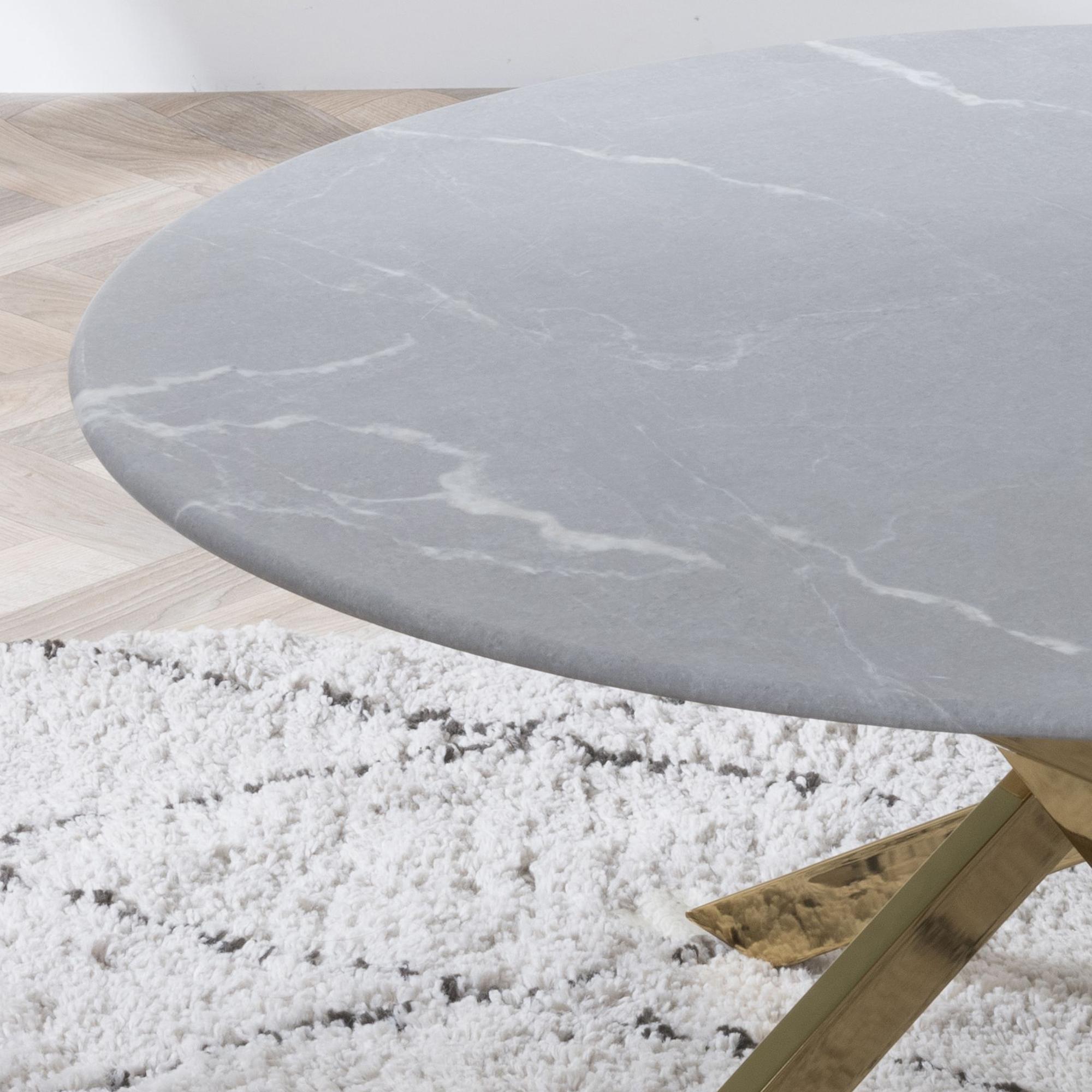 Chopstick Grey Glass Round Coffee Table with Gold Metal Chopstick Legs ...