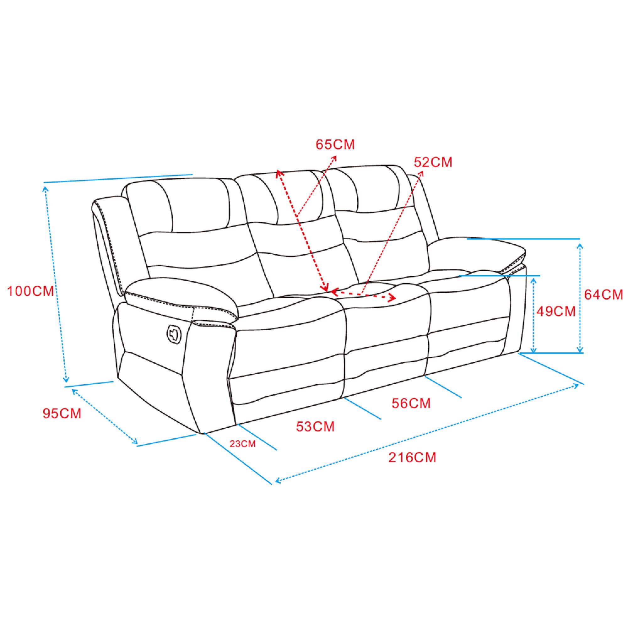 Alexandra Cream Leather 3+2 Seater Recliner Sofa Set