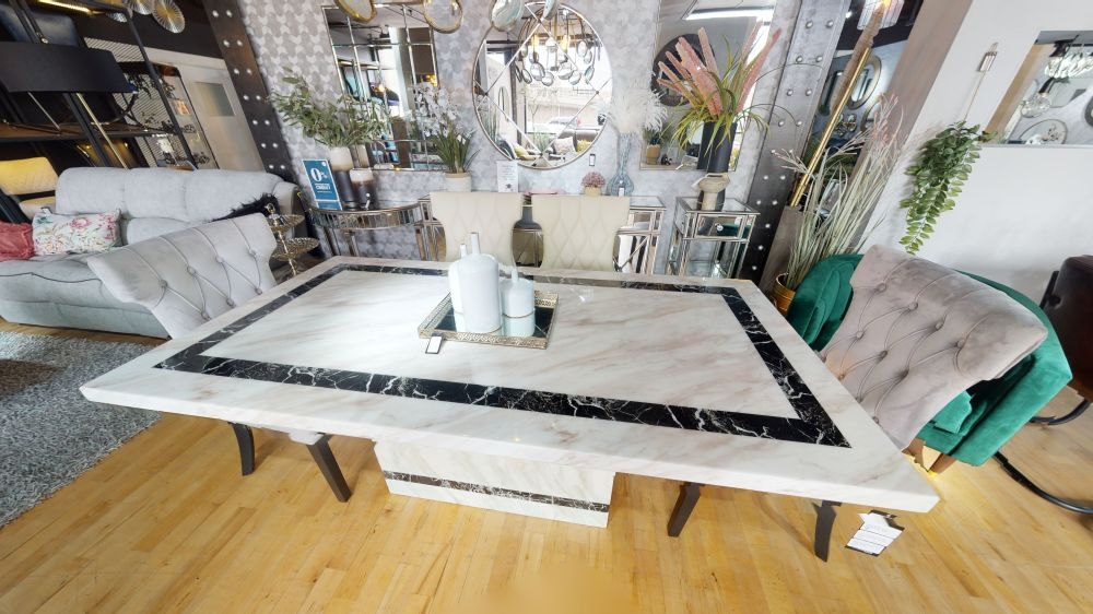 Rome Cream Marble Dining Table - CFS UK