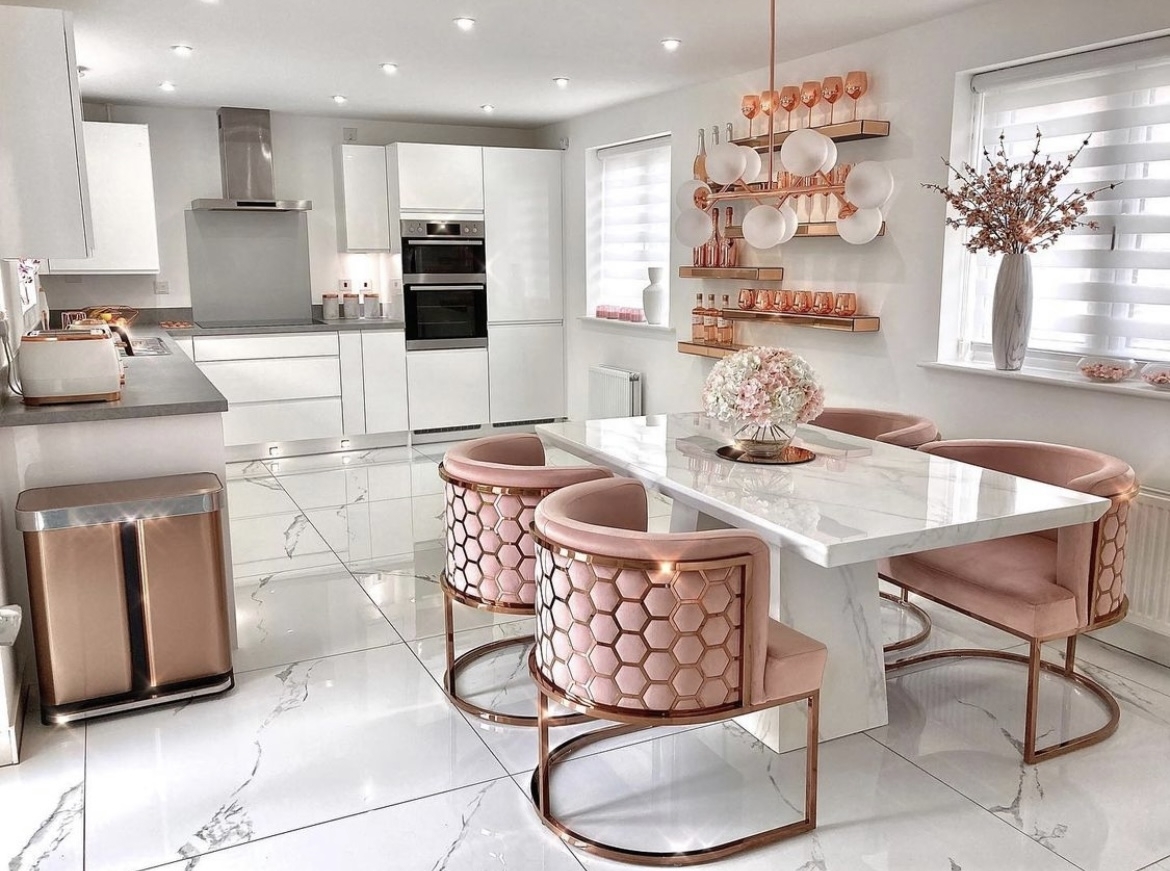 Milan Marble Dining Table, White Rectangular Top with Triangular Pedestal Base - 6 Seater - CFS UK