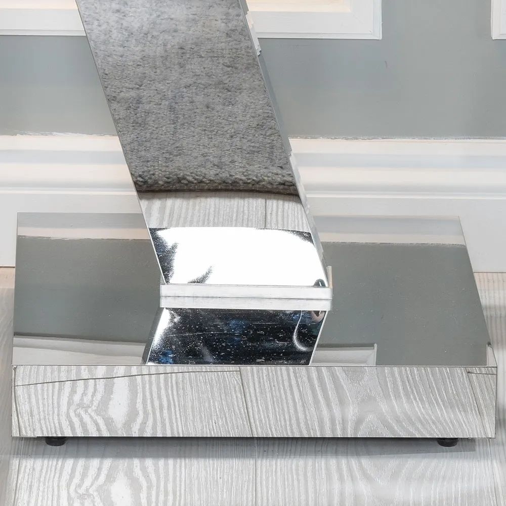 Fusion Glass Side Table with Stainless Steel Chrome Frame - CFS UK