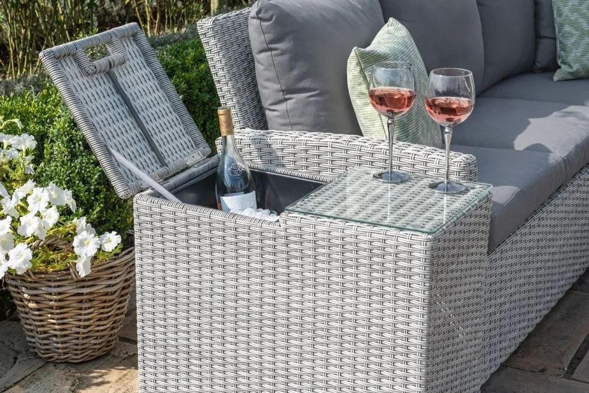 Maze Ascot Rattan Ice Bucket Side Table - CFS UK