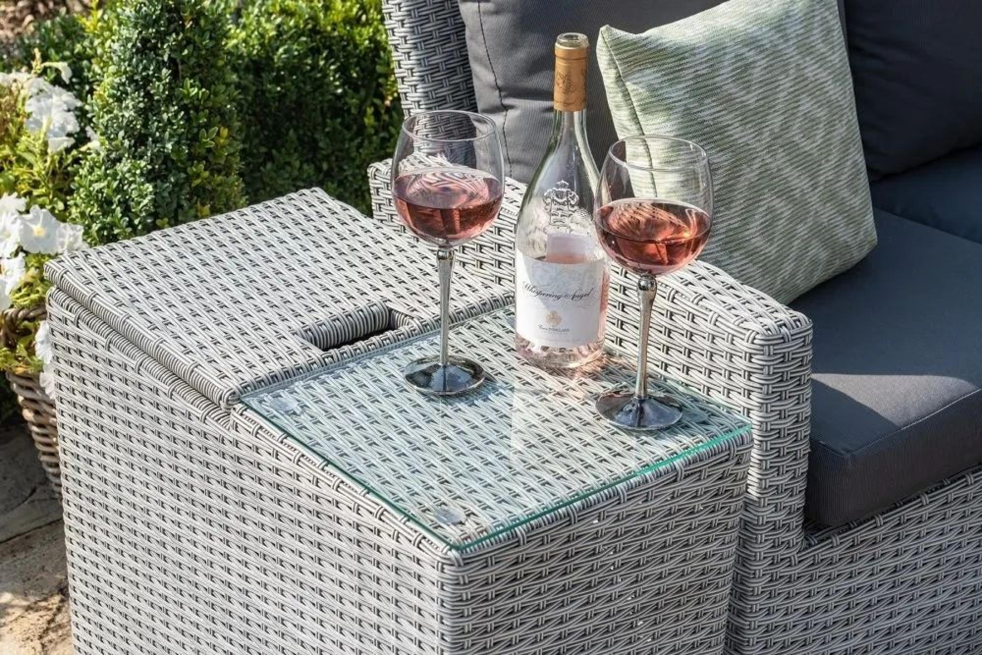 Maze Ascot Rattan Ice Bucket Side Table - CFS UK