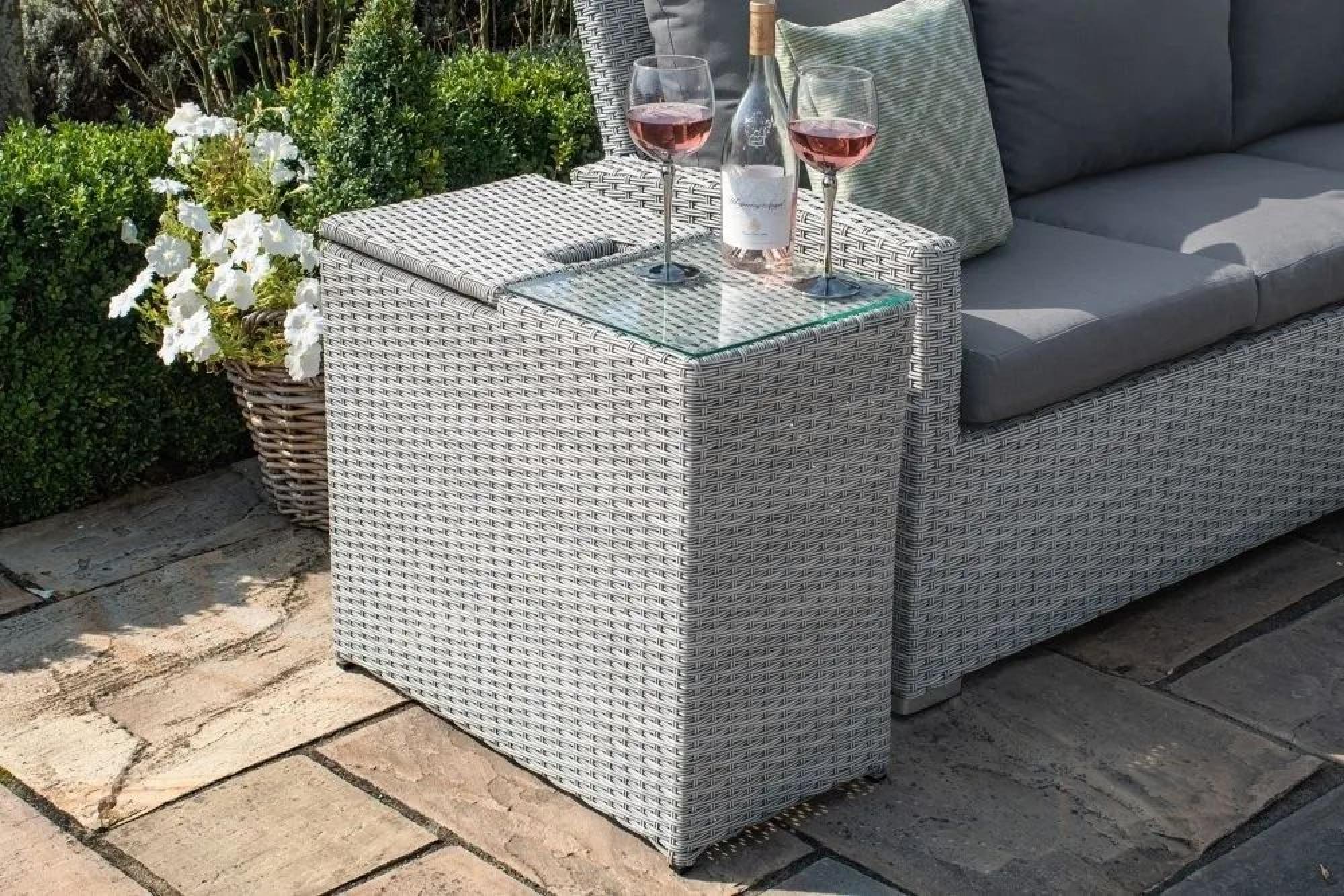 Maze Ascot Rattan Ice Bucket Side Table - CFS UK