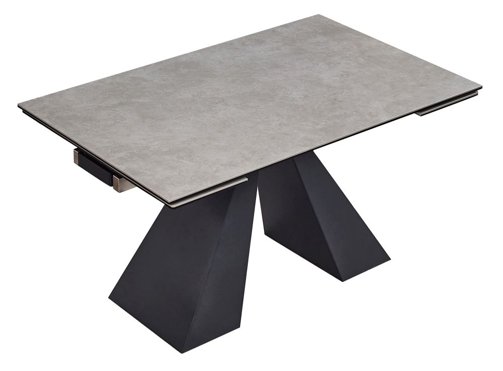 Cassino Grey Ceramic 4 Seater Extending Dining Table - CFS UK