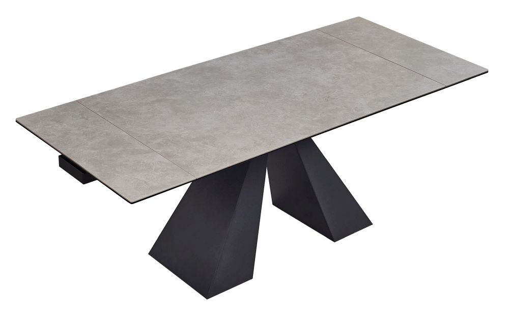 Cassino Grey Ceramic 4 Seater Extending Dining Table - CFS UK
