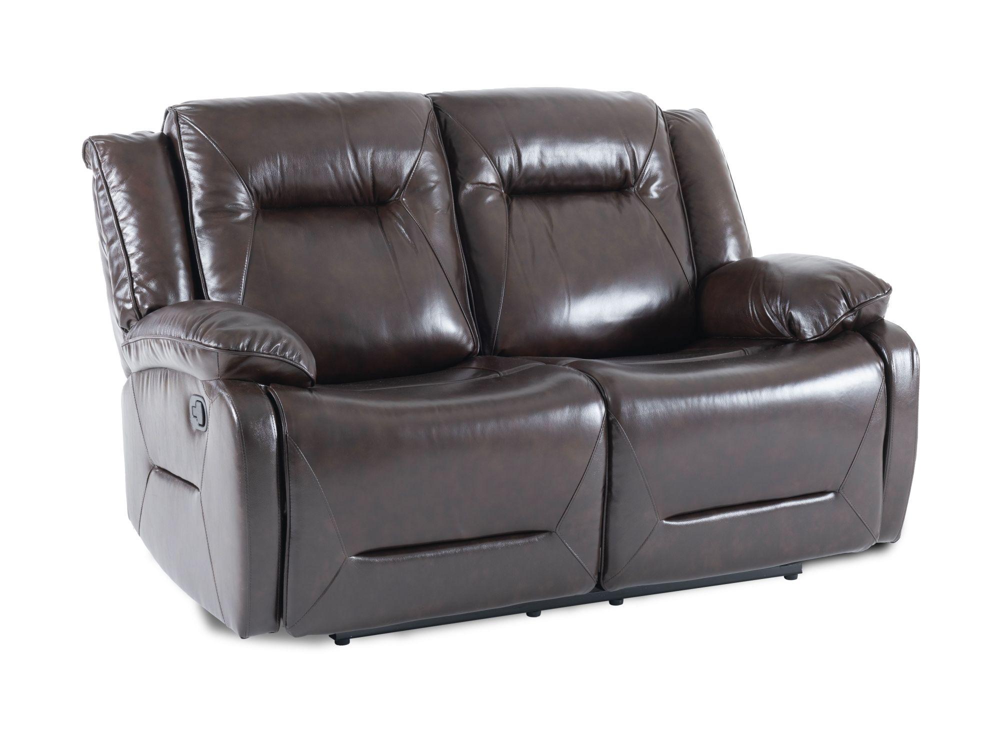 Athena Dark Brown Leather 2 Seater Sofa - CFS UK